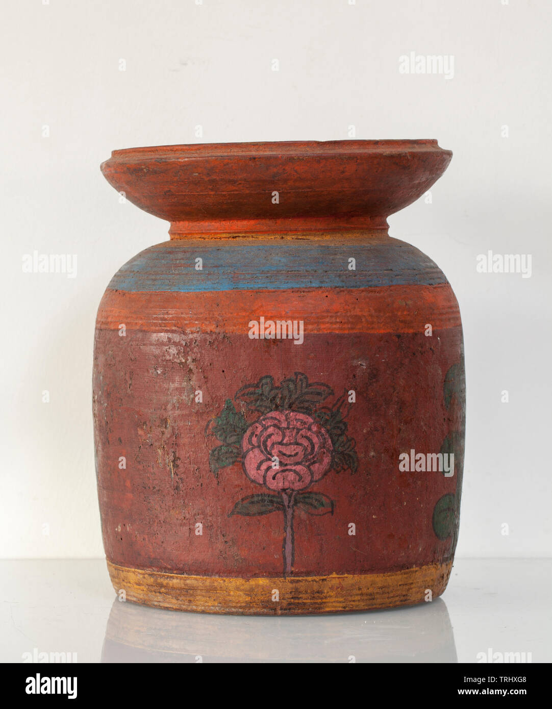 Antique Tibetan Curd Pots Stock Photo - Alamy