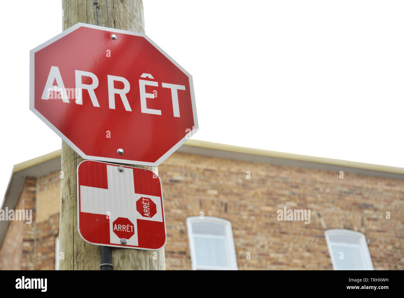 Quebec Road Signs High Resolution Stock Photography and Images - Alamy