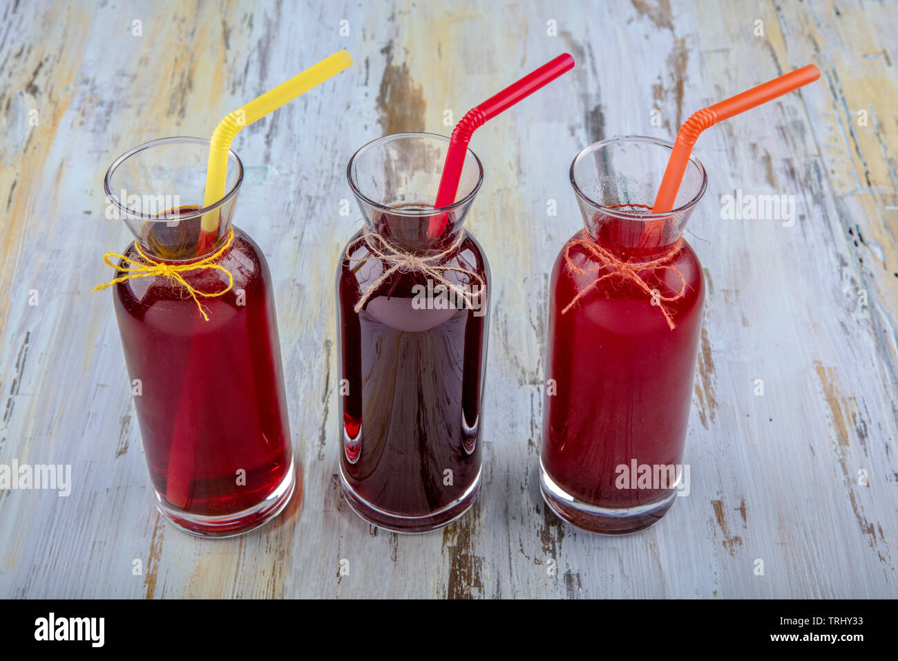 Ramadan drinks. Turkish Sherbet, raspberry, cherry and rose sweet,cold ...
