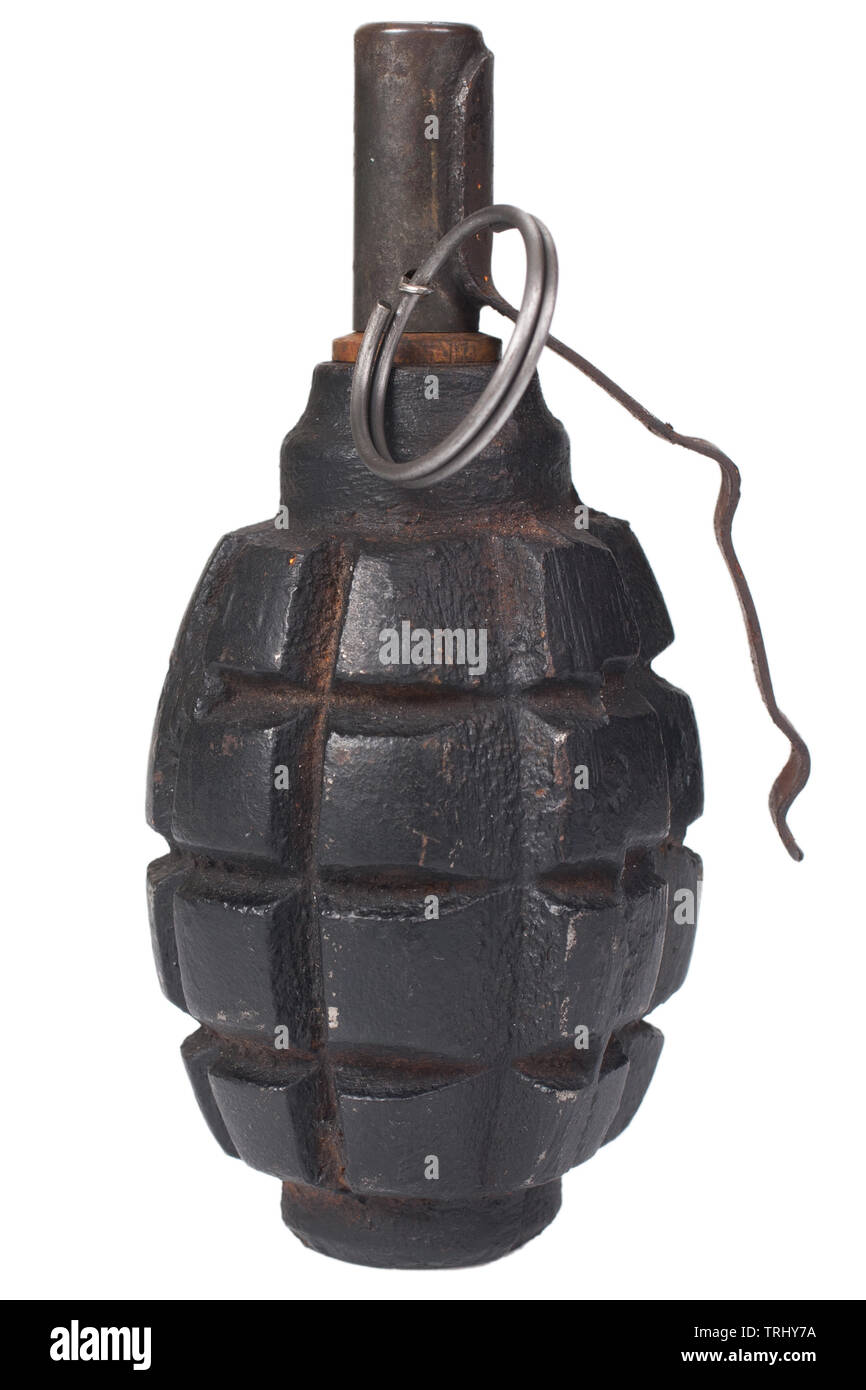 WW2 Soviet Red Army hand grenade isolated on a white background Stock ...