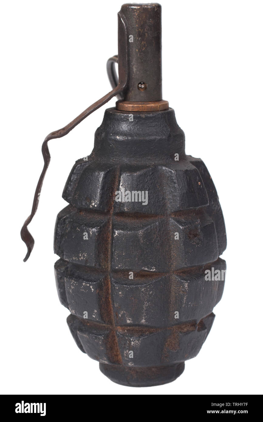 WW2 Soviet Red Army hand grenade isolated on a white background Stock ...