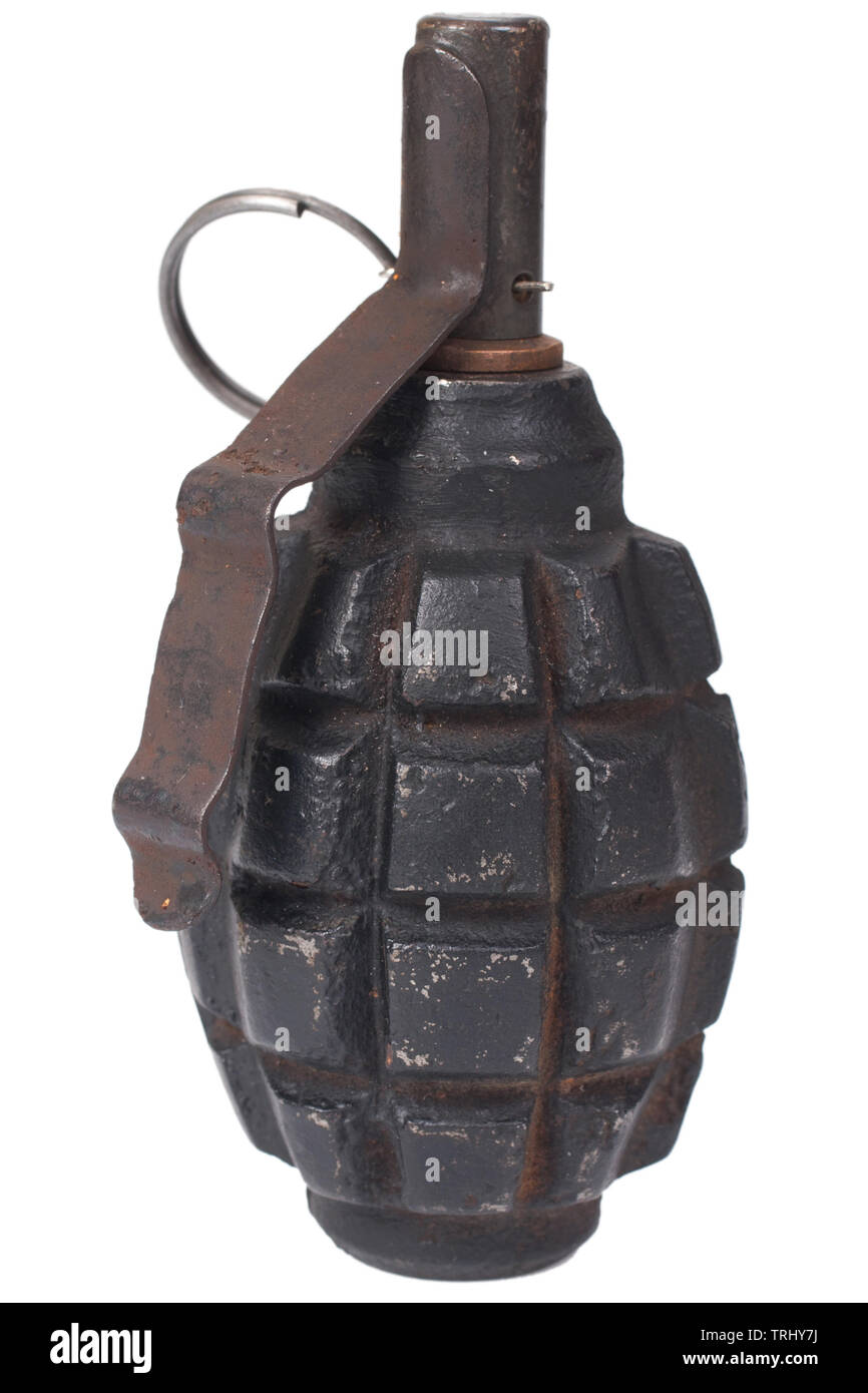 WW2 Soviet Red Army hand grenade isolated on a white background Stock ...