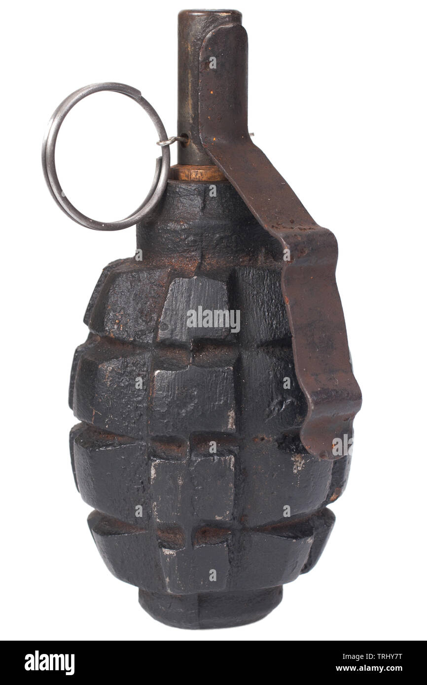 WW2 Soviet Red Army hand grenade isolated on a white background Stock ...