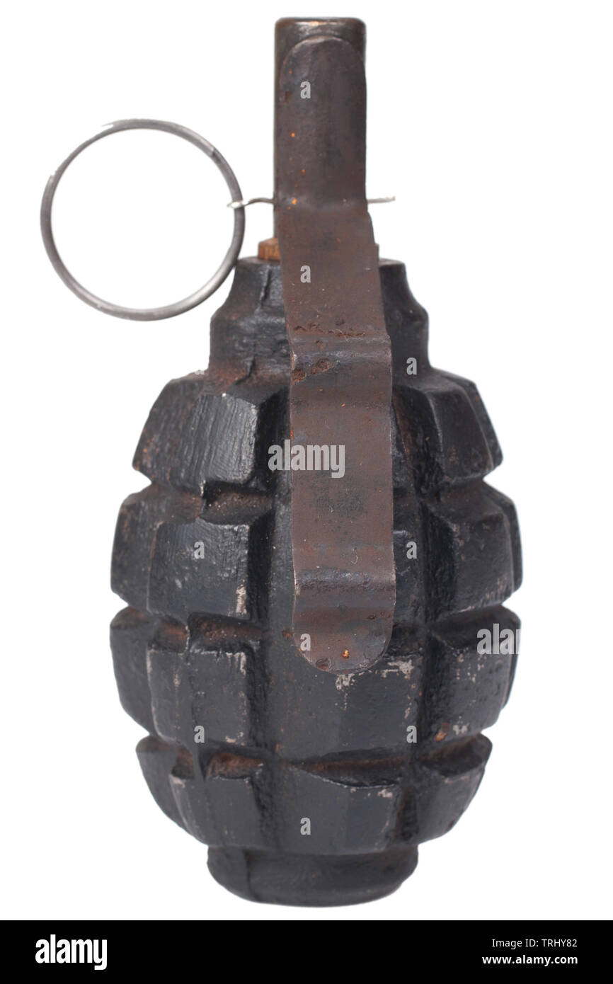 WW2 Soviet Red Army hand grenade isolated on a white background Stock ...