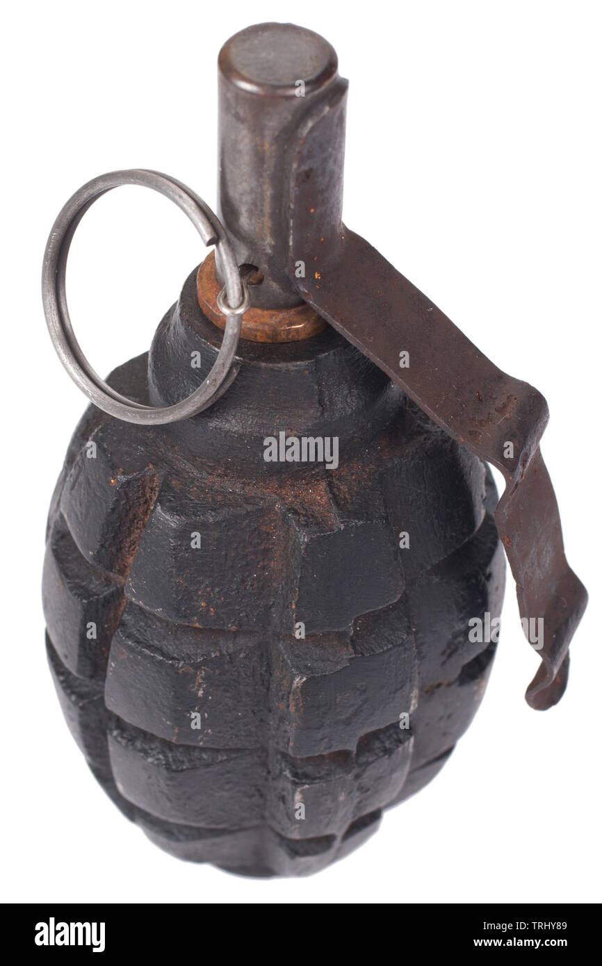 WW2 Soviet Red Army hand grenade isolated on a white background Stock ...