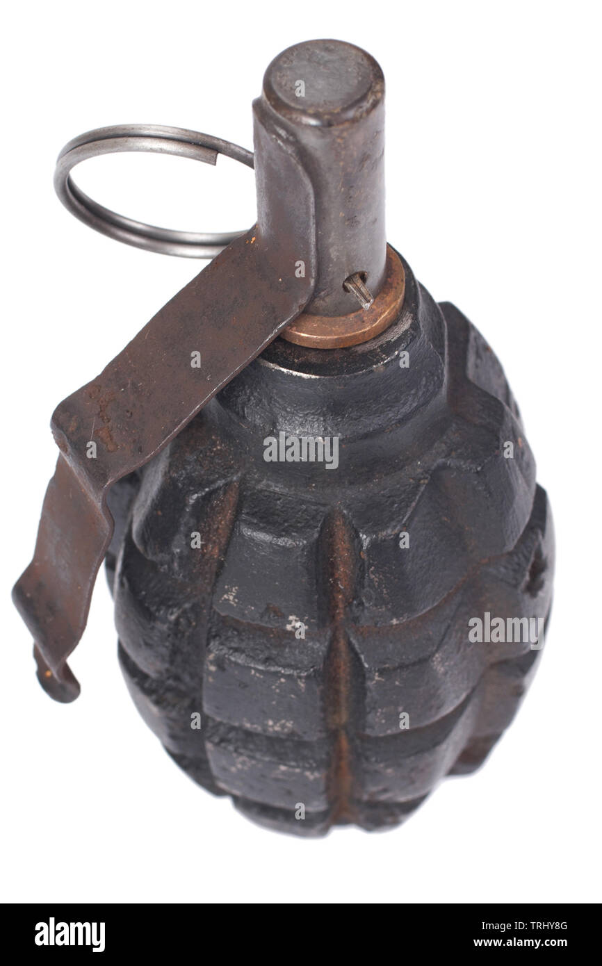 WW2 Soviet Red Army hand grenade isolated on a white background Stock ...