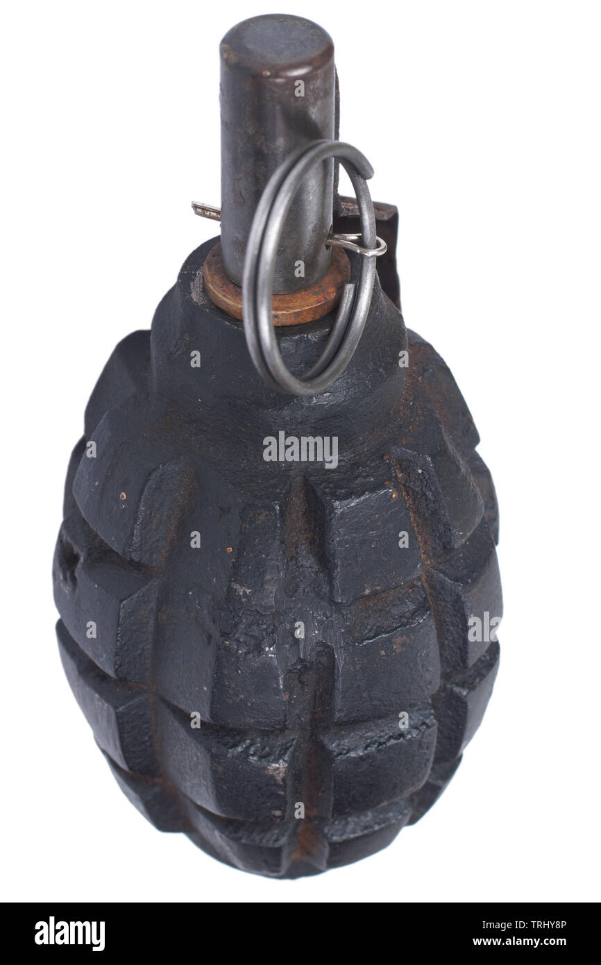 WW2 Soviet Red Army hand grenade isolated on a white background Stock ...