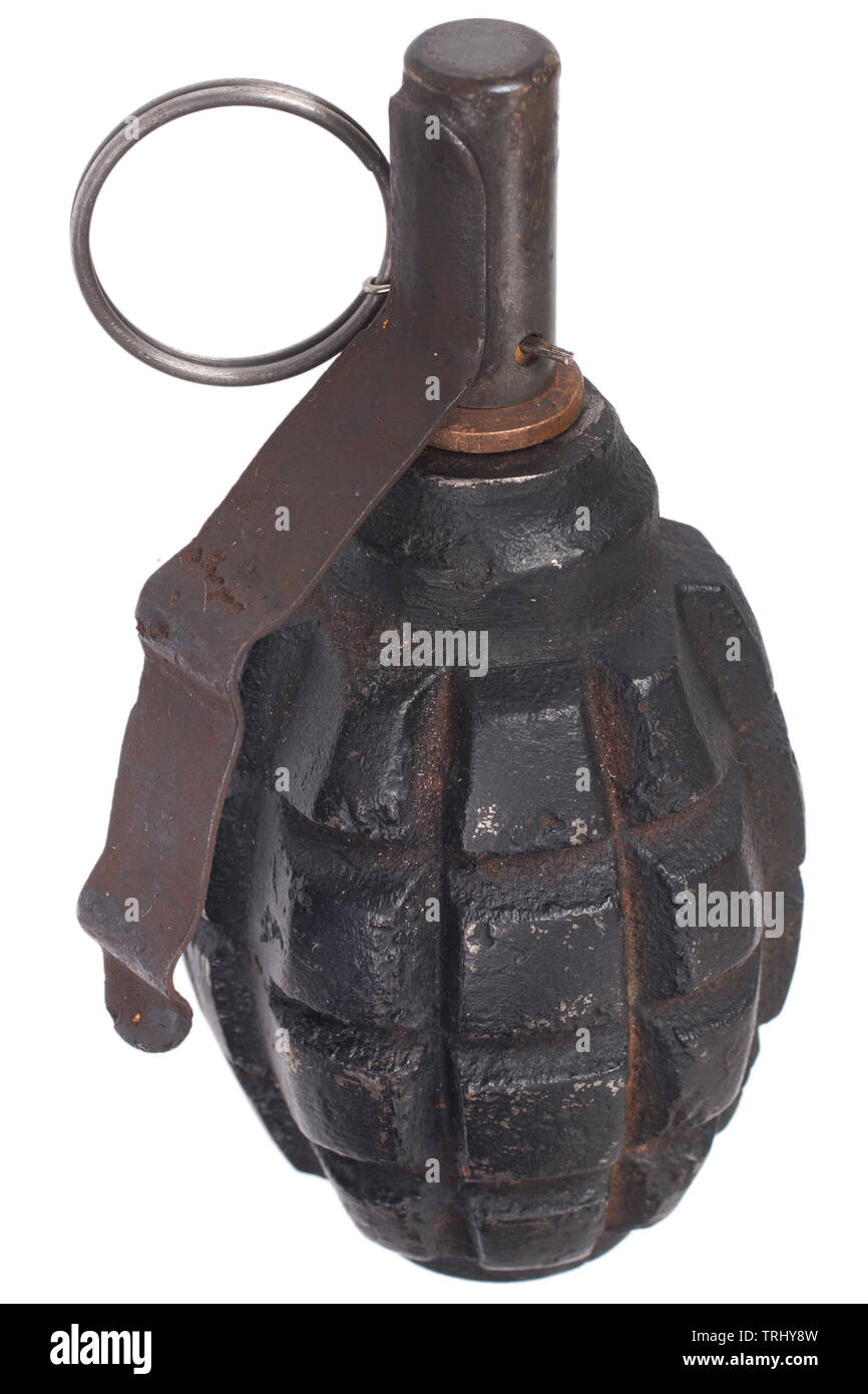 WW2 Soviet Red Army hand grenade isolated on a white background Stock ...