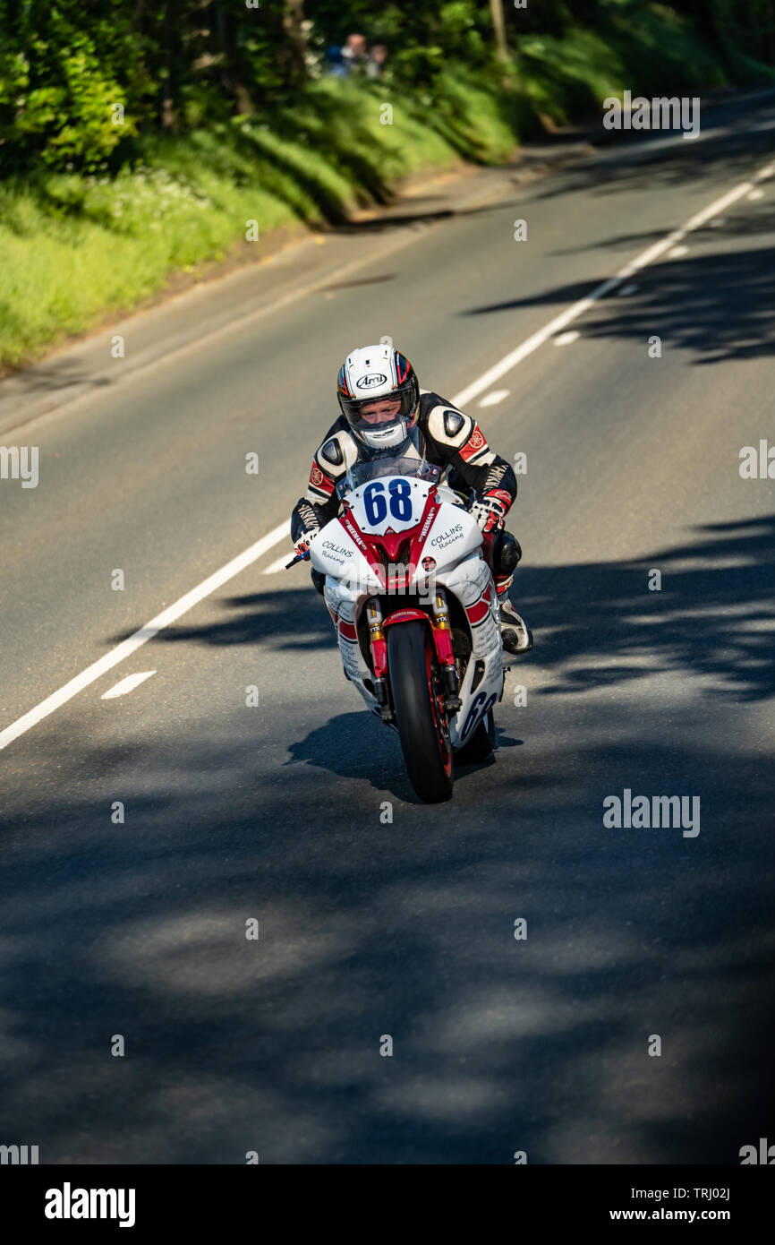 Motorcycle racers at the Isle of Man TT road race, 2019 Stock Photo - Alamy