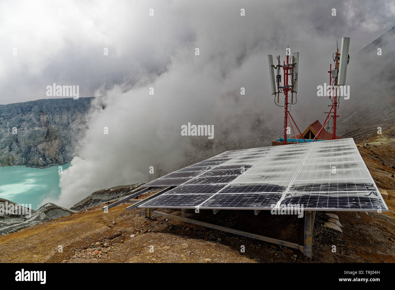 Kawah Ijen, Java island, Indonesia. 11th May, 2019. View of Kawah Ijen volcano, Java island ...