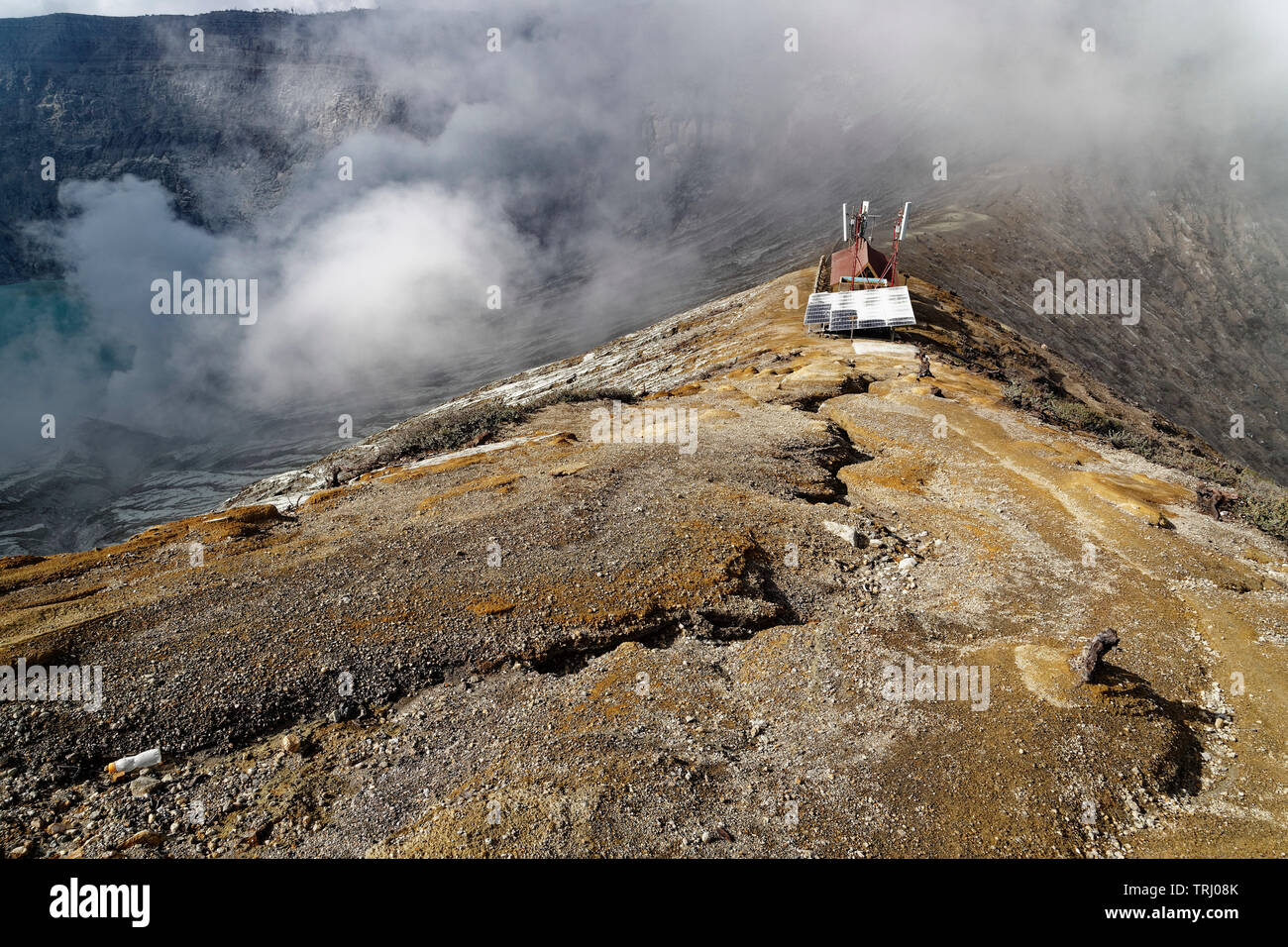 Kawah Ijen, Java island, Indonesia. 11th May, 2019. View of Kawah Ijen volcano, Java island ...