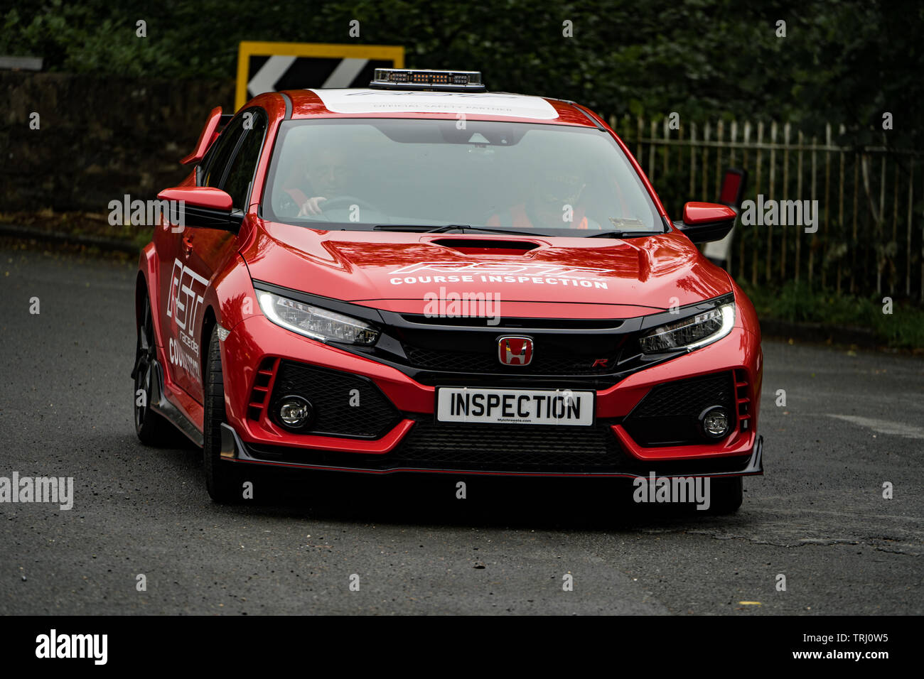 Course inspection car, Isle of Man TT course, Braddan Bridge, Isle of ...