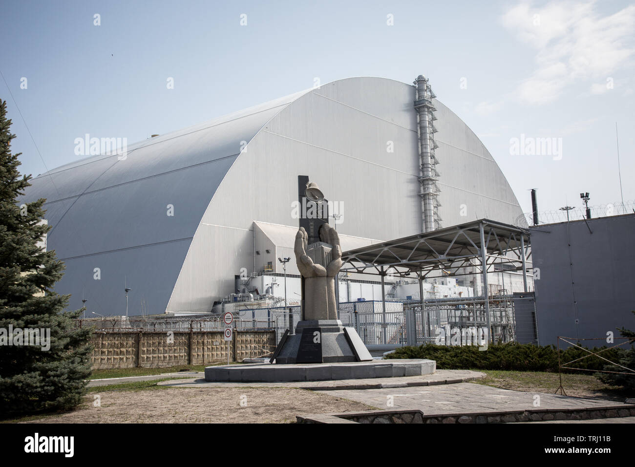 Chernobyl, Ukraine. 10th April, 2019. The Chernobyl Momument, dedicated ...