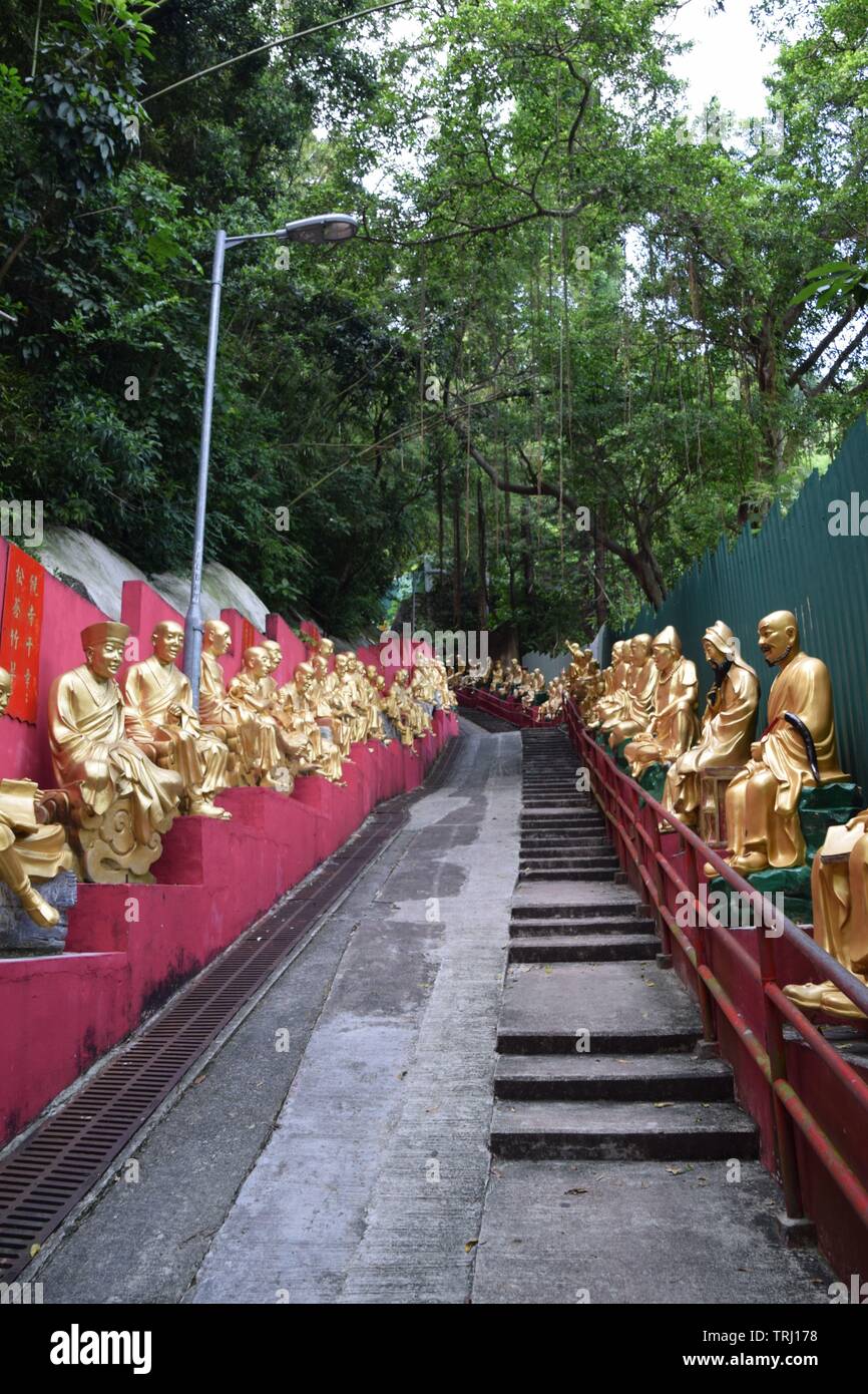 The 10000 Buddhas Temple in Hong Kong Stock Photo - Alamy
