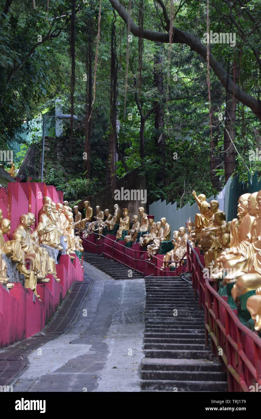 The 10000 Buddhas Temple in Hong Kong Stock Photo - Alamy
