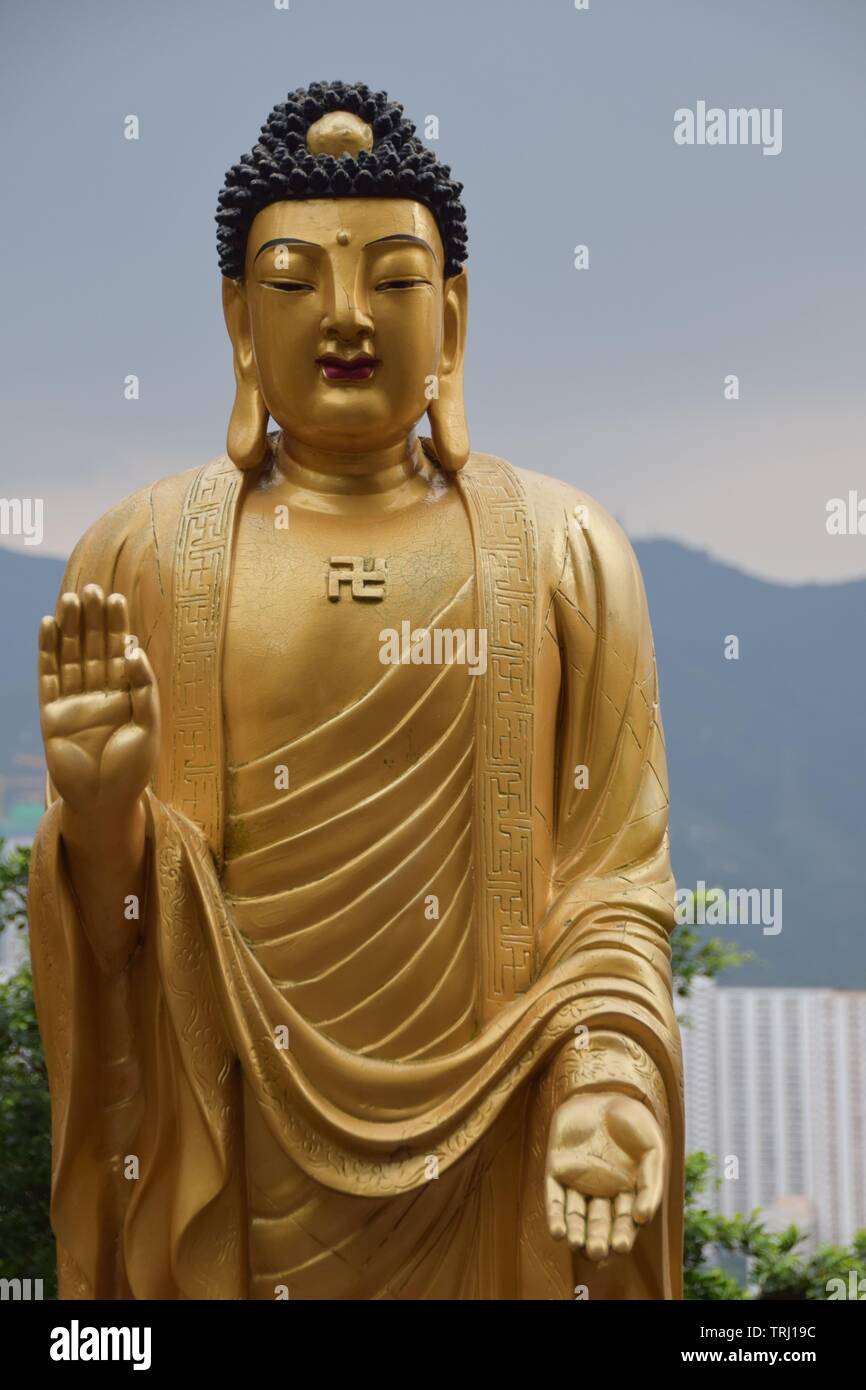 The 10000 Buddhas Temple in Hong Kong Stock Photo - Alamy