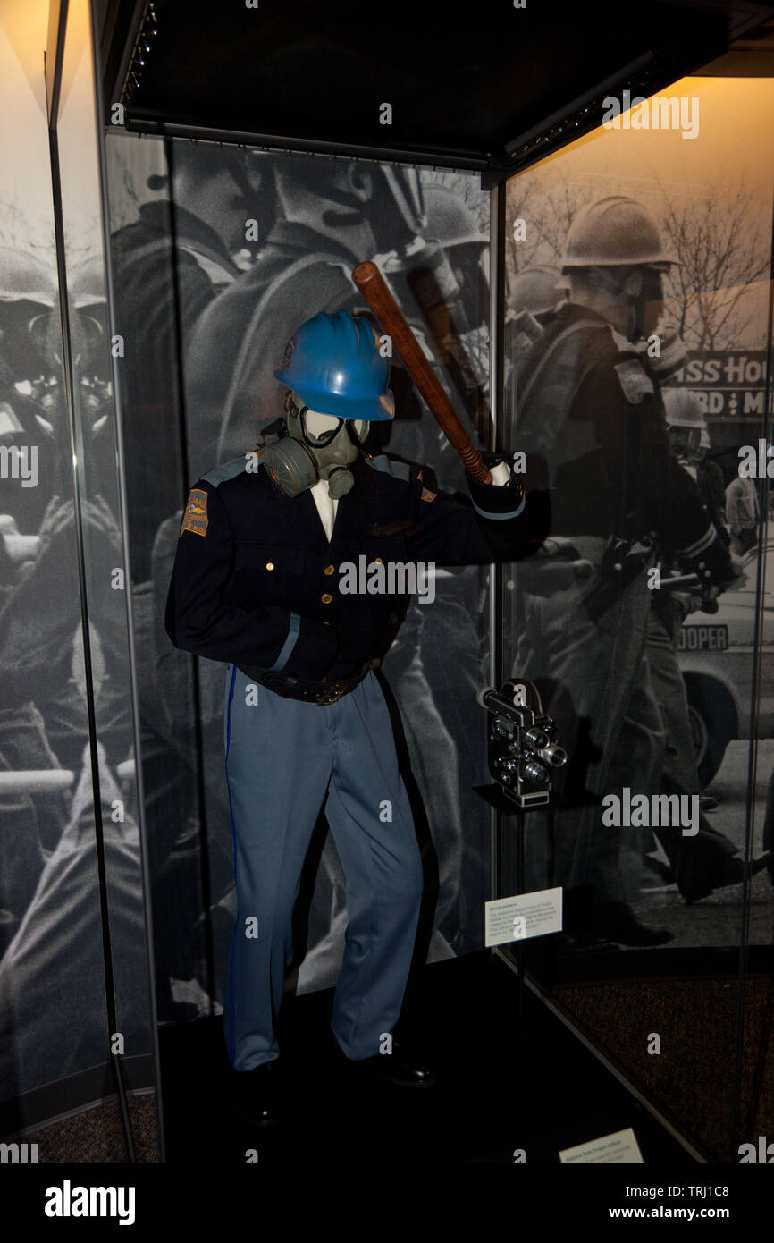 The uniform of a riot control police officer that confronted the ...