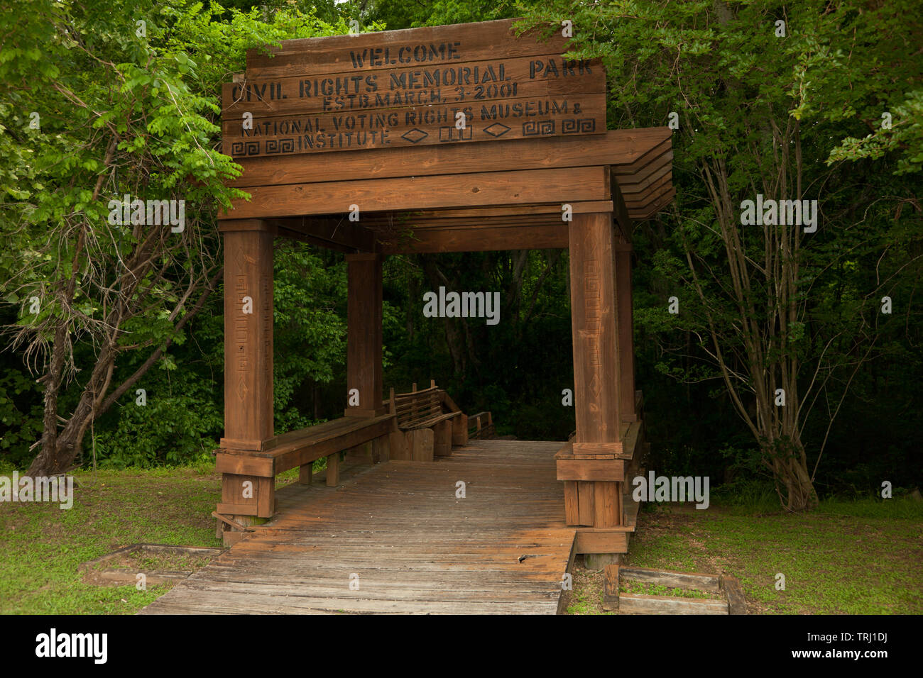 Civil Rights Memorial Park Entry in Selma, AL Stock Photo - Alamy