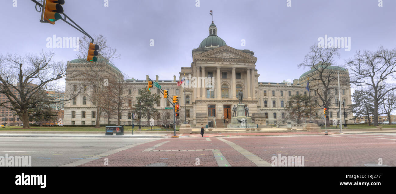 A Panaroma of the Indiana State Capital Building, Indianapolis Stock ...