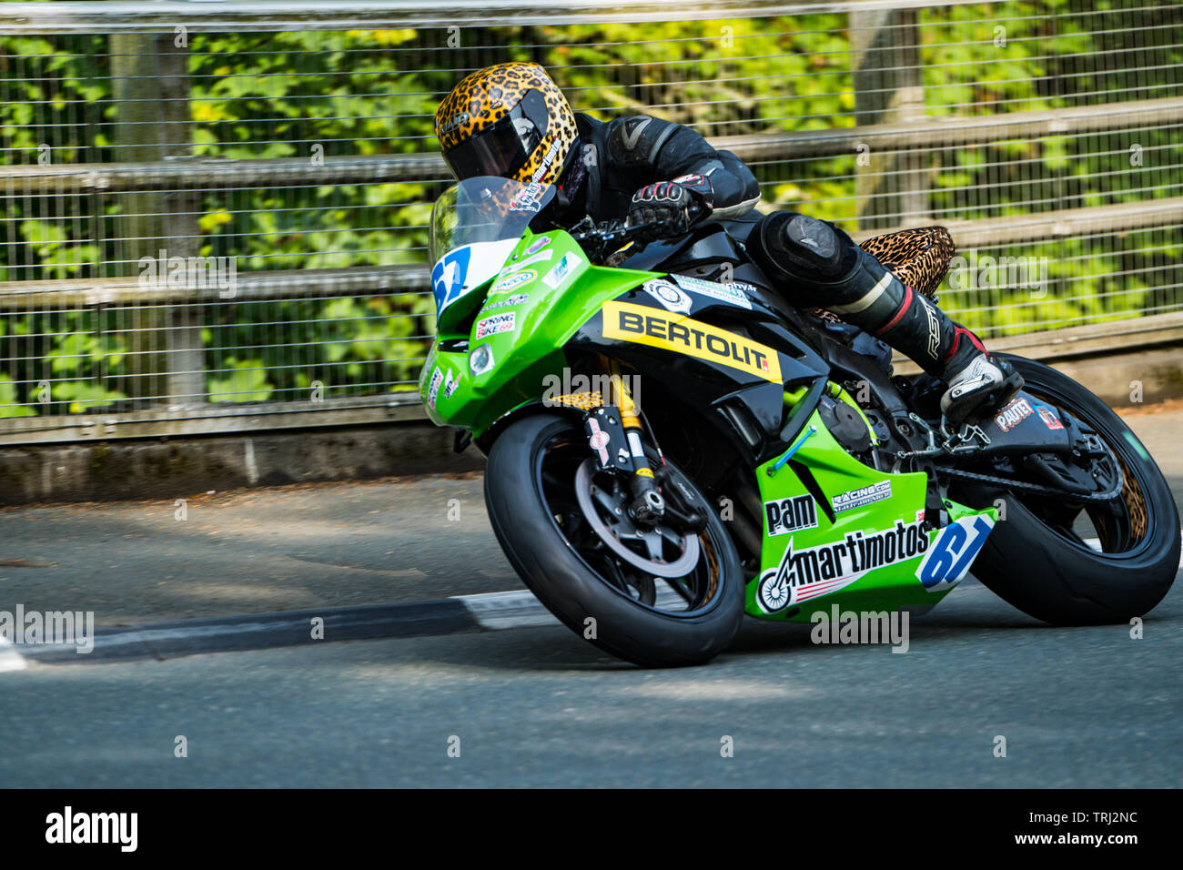 Motorcycle racers at the Isle of Man TT road race, 2019 Stock Photo - Alamy