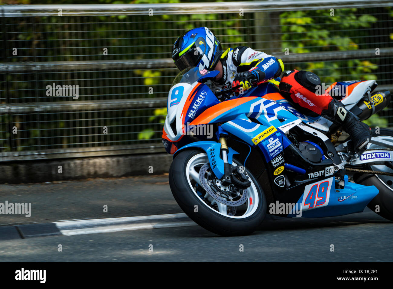 Motorcycle racers at the Isle of Man TT road race, 2019 Stock Photo - Alamy