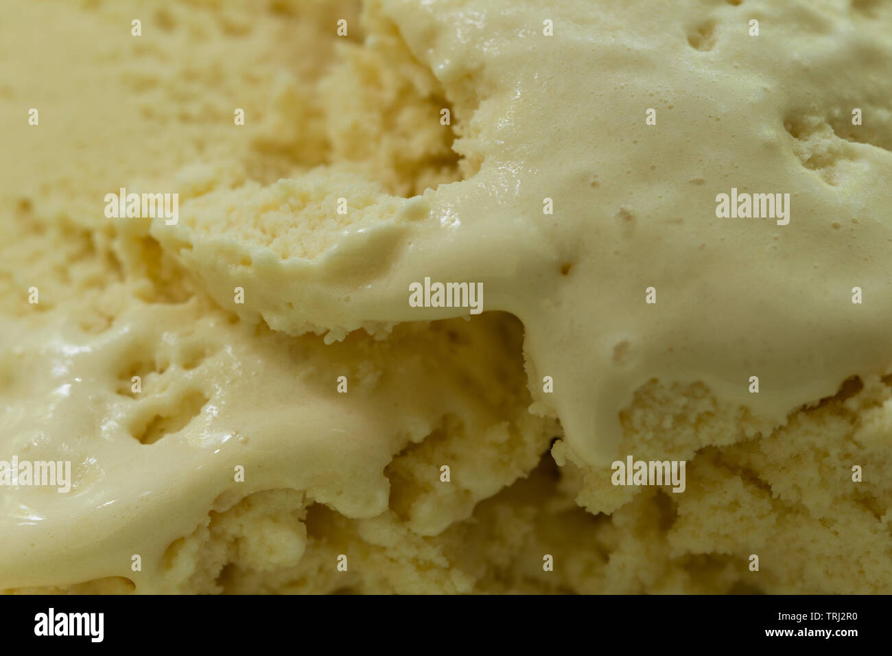 Top view of vanilla ice cream surface. background Stock Photo - Alamy