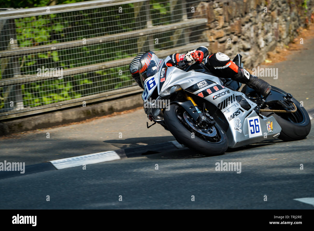 Motorcycle racers at the Isle of Man TT road race, 2019 Stock Photo - Alamy