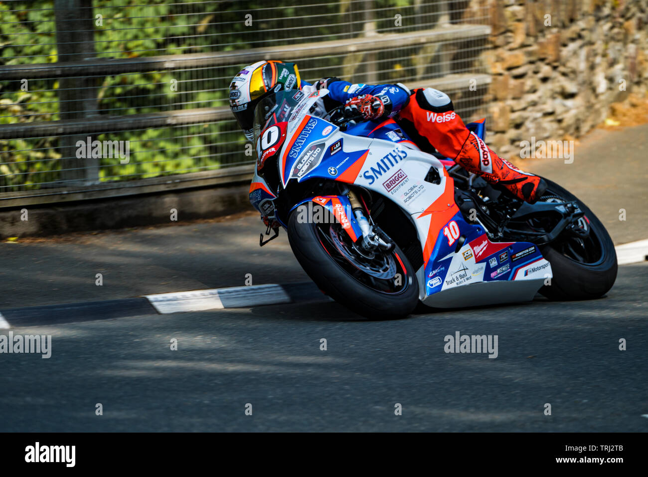 Motorcycle racers at the Isle of Man TT road race, 2019 Stock Photo - Alamy