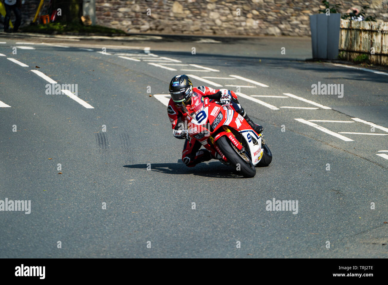 Motorcycle racers at the Isle of Man TT road race, 2019 Stock Photo - Alamy