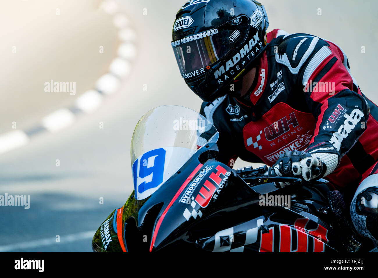Motorcycle racers at the Isle of Man TT road race, 2019 Stock Photo - Alamy