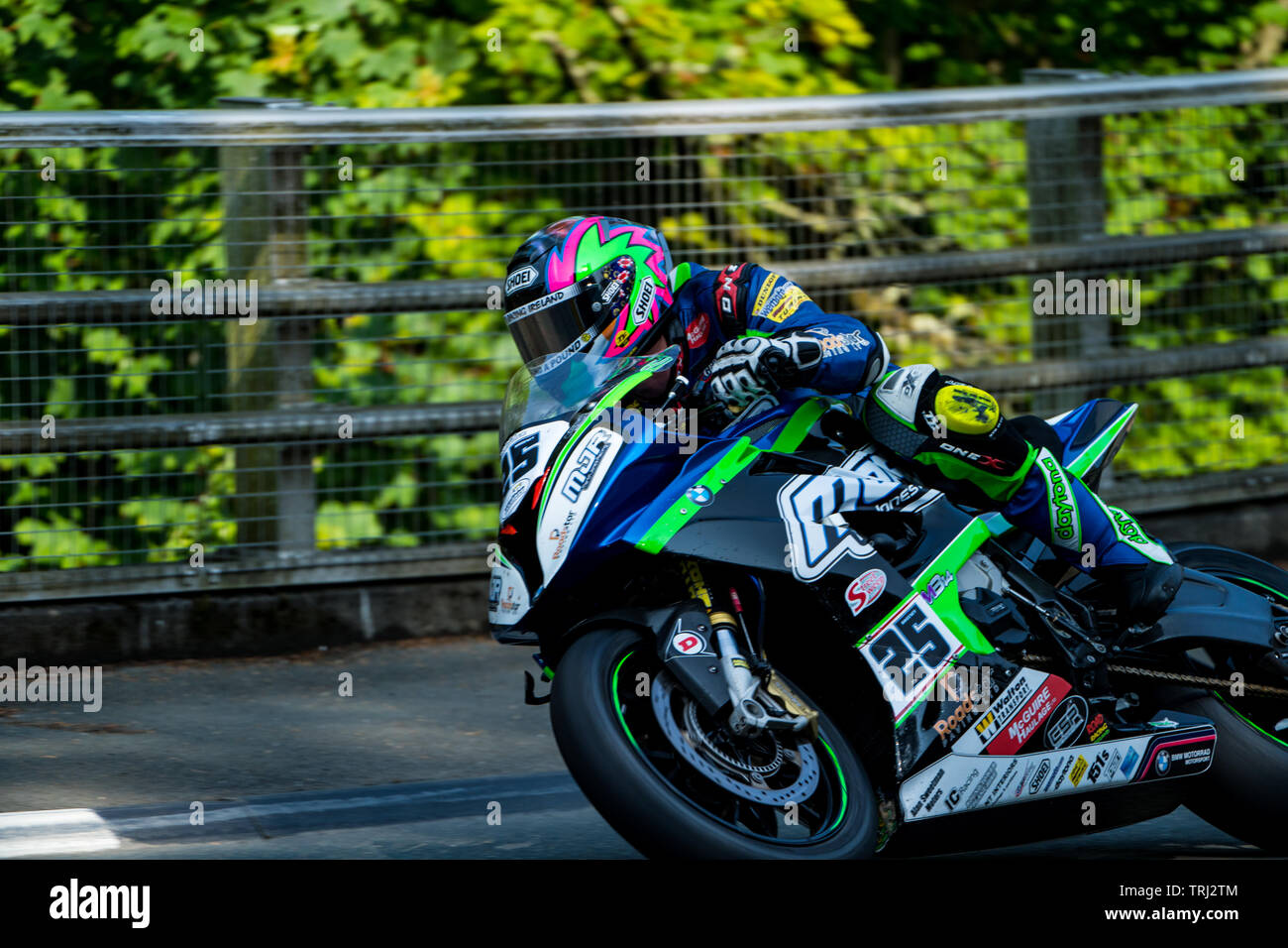 Motorcycle racers at the Isle of Man TT road race, 2019 Stock Photo - Alamy