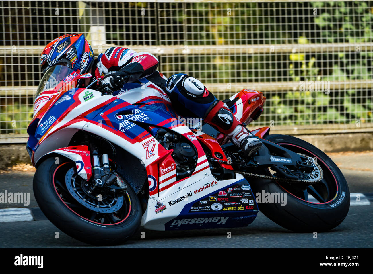 Motorcycle racers at the Isle of Man TT road race, 2019 Stock Photo - Alamy