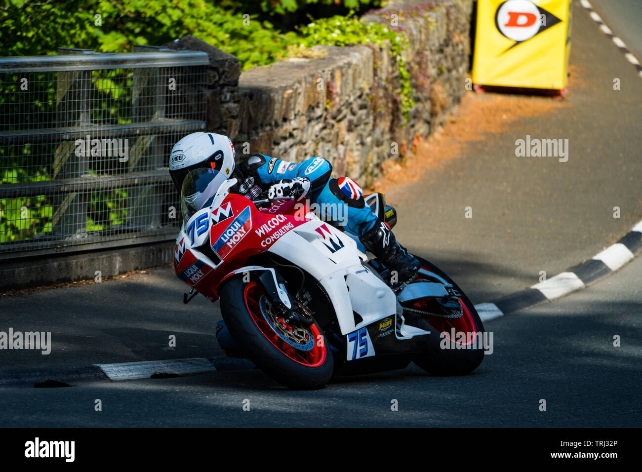 Motorcycle racers at the Isle of Man TT road race, 2019 Stock Photo - Alamy