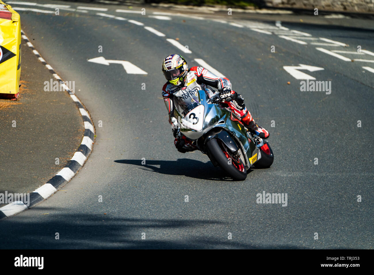 Motorcycle racers at the Isle of Man TT road race, 2019 Stock Photo - Alamy