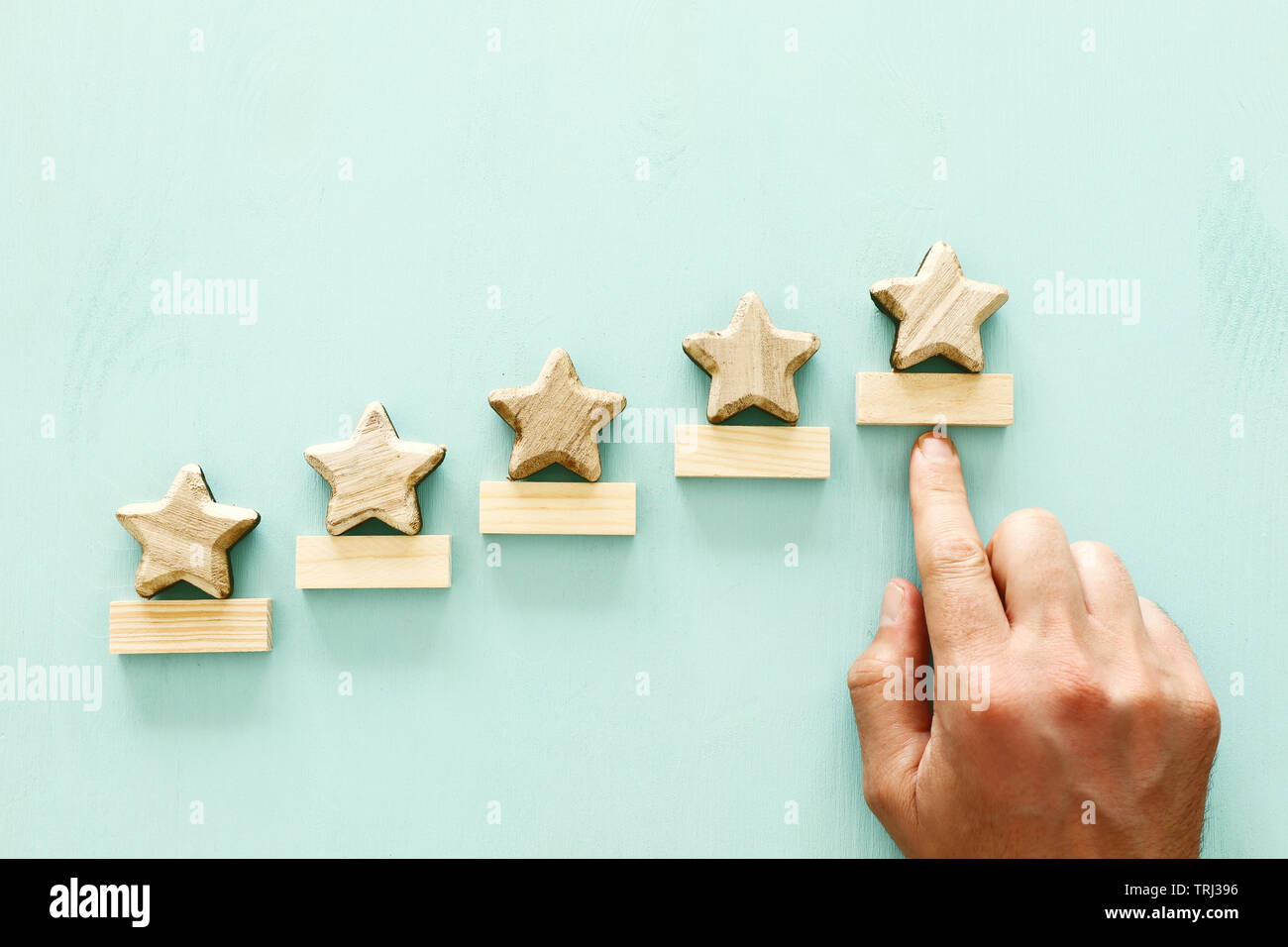 concept of setting a five star goal. increase rating or ranking ...