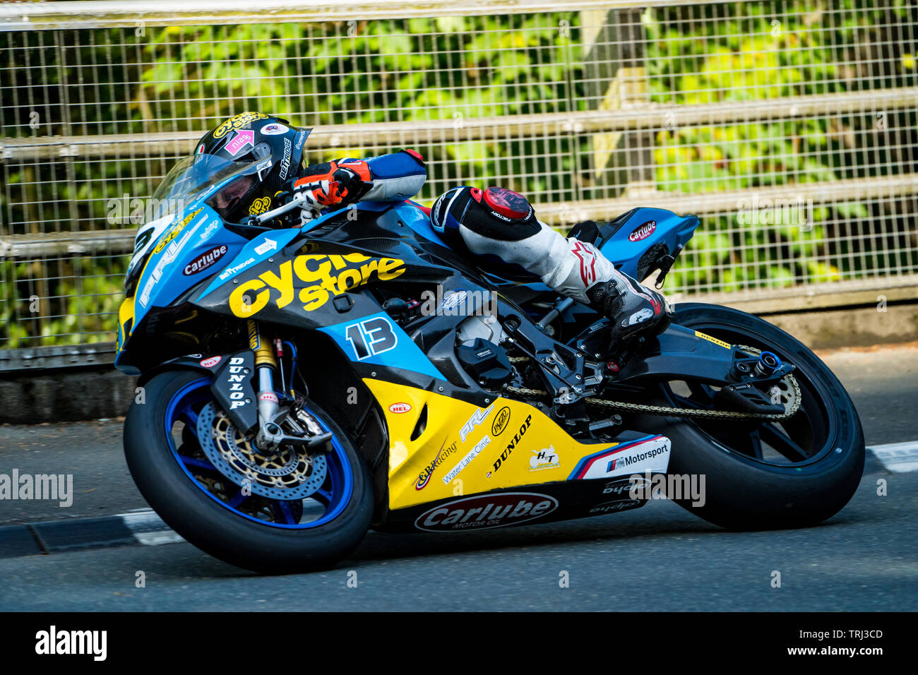 Motorcycle racers at the Isle of Man TT road race, 2019 Stock Photo - Alamy
