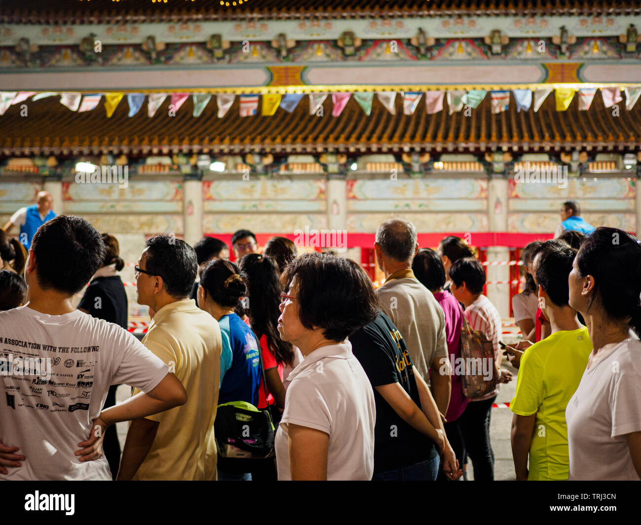 SINGAPORE, 18 MAY 2019 - Devotees queue to perform the three steps one ...