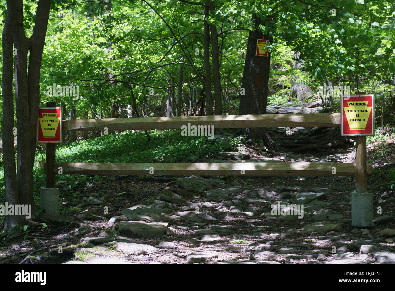 Glen Onoko Falls Trail Closure Jim Thorpe Pennsylvania Stock Photo - Alamy