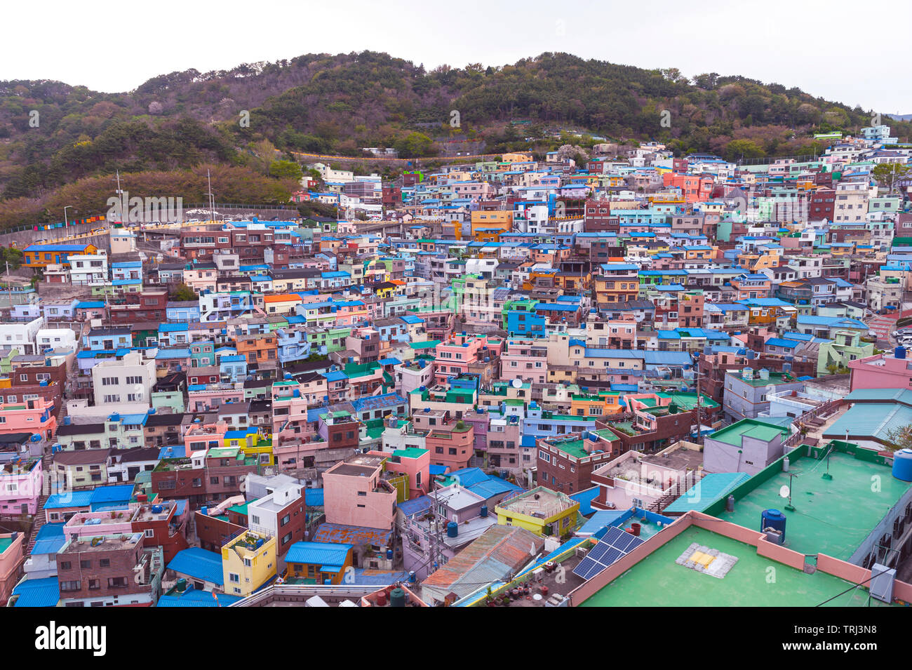 Scenic landscape of Gamcheon Culture Village, colorful and artistic ...