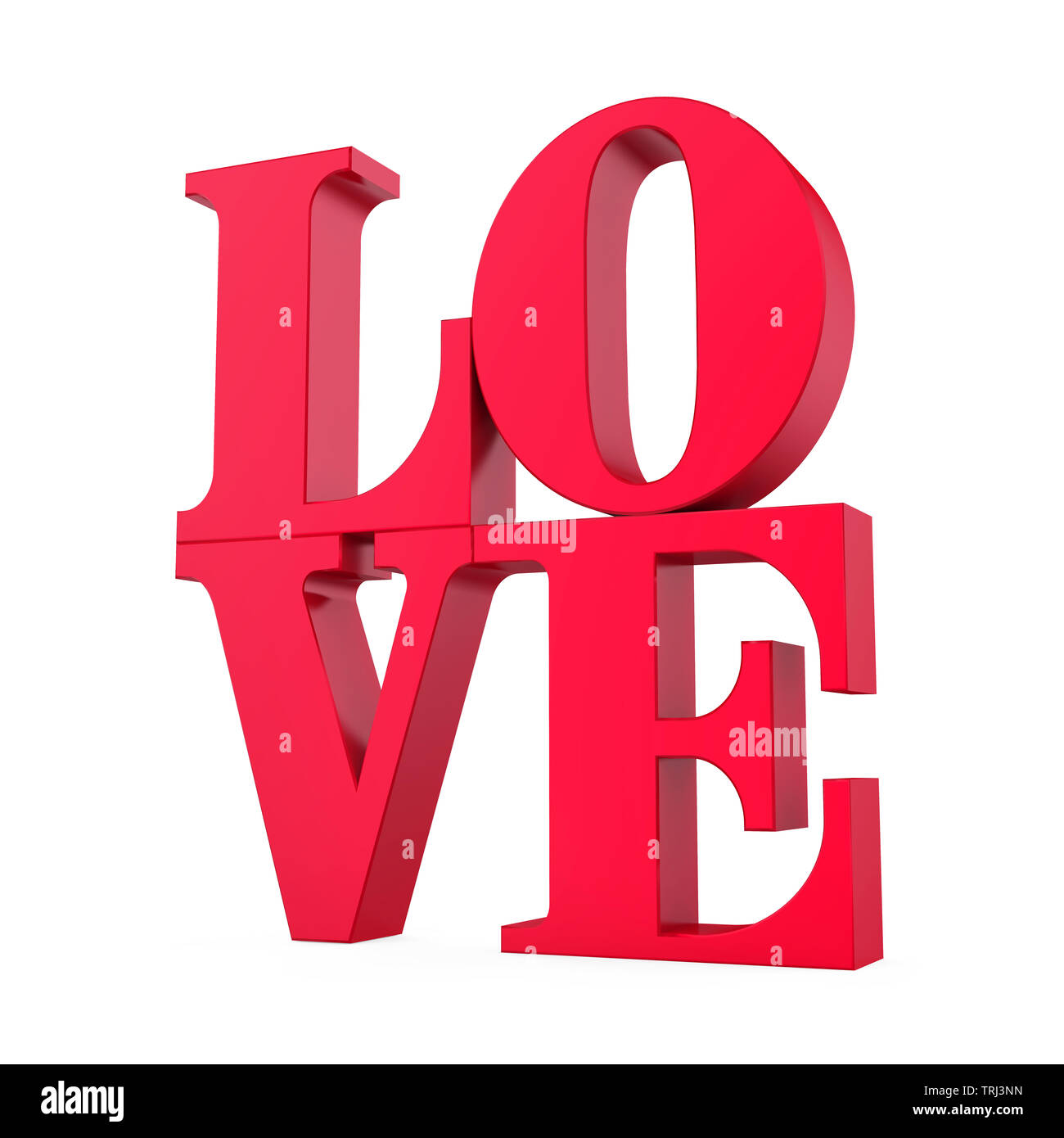 Red "LOVE" Text Isolated Stock Photo - Alamy