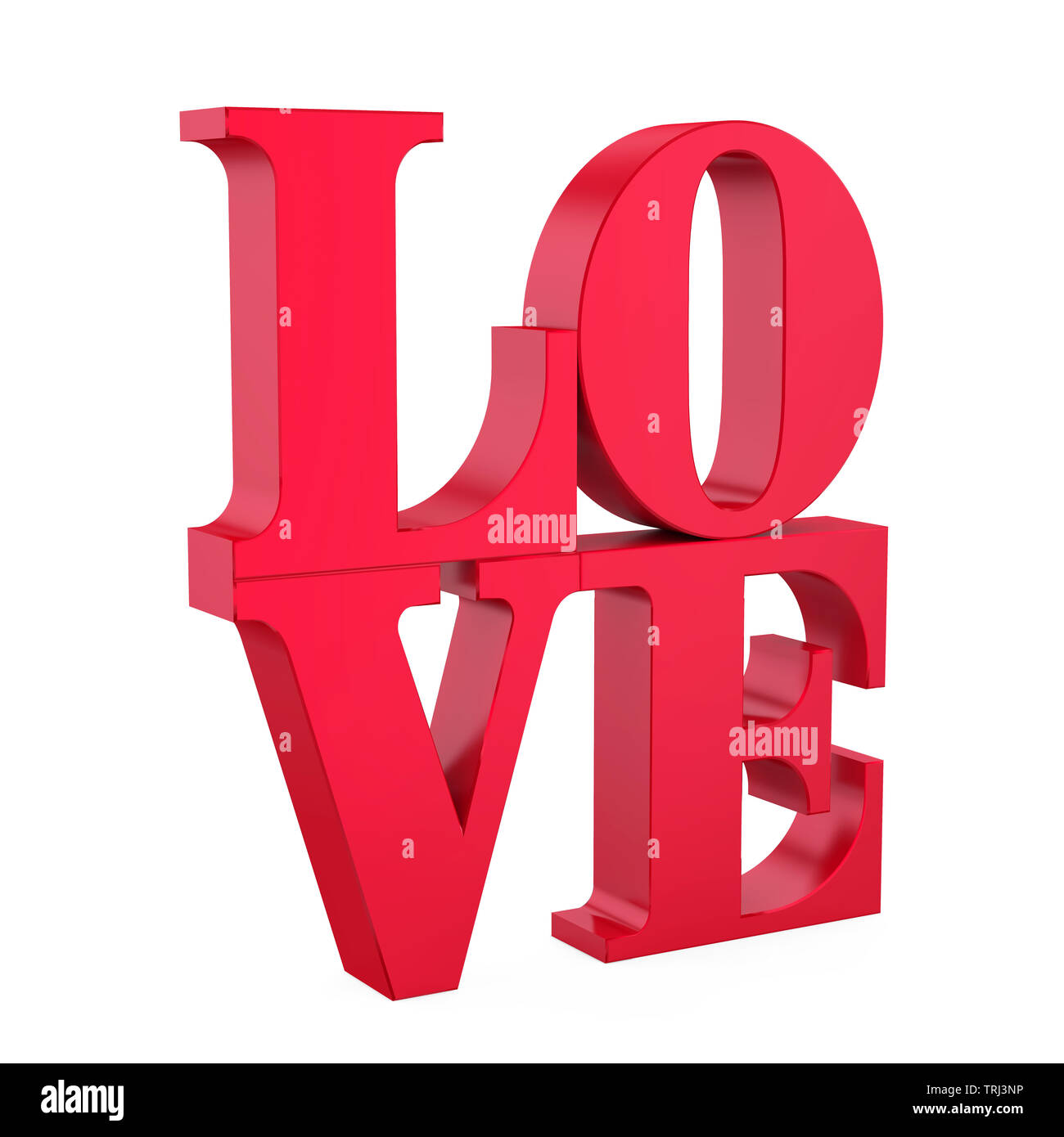 Red "LOVE" Text Isolated Stock Photo - Alamy