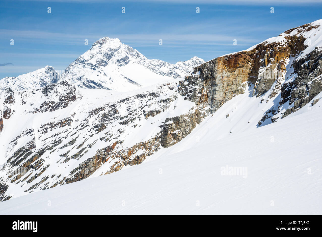 Mount Sir Donald summit above Glacier National Park in British Columbia ...
