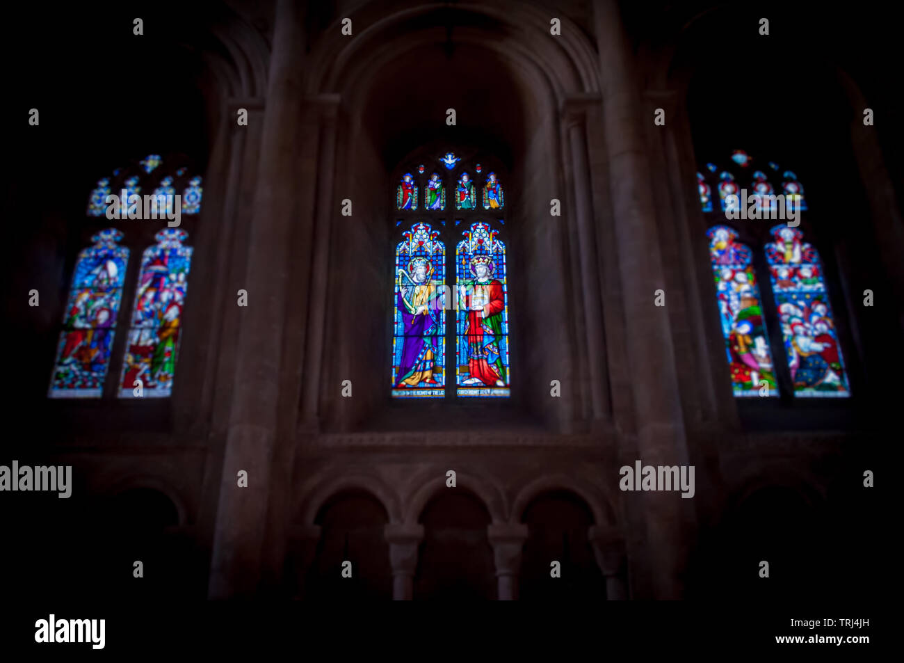 Three stained glass windows hi-res stock photography and images - Alamy