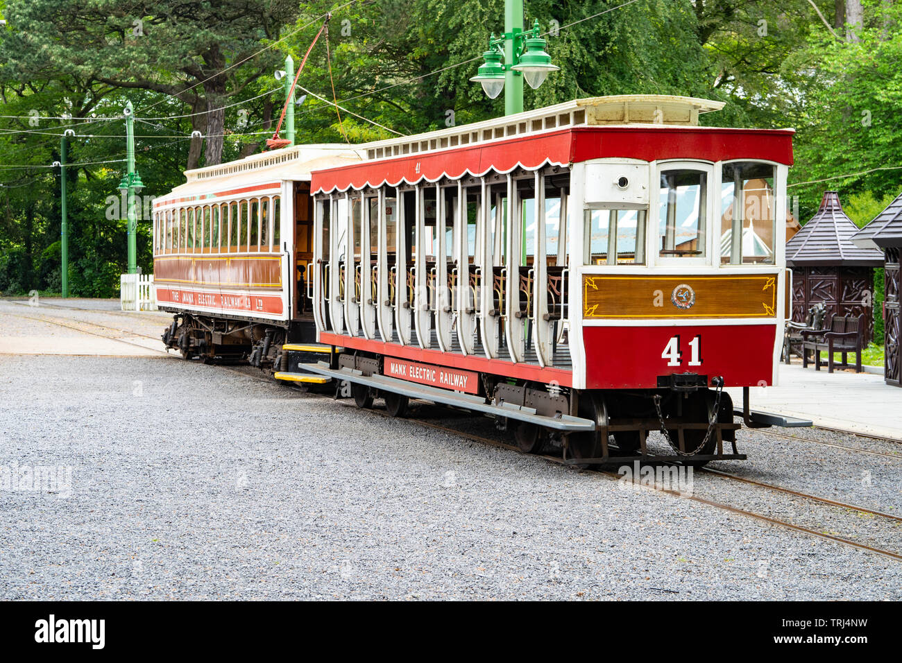 Historic trams of the Manx electric railway, Isle of Man, Douglas ...