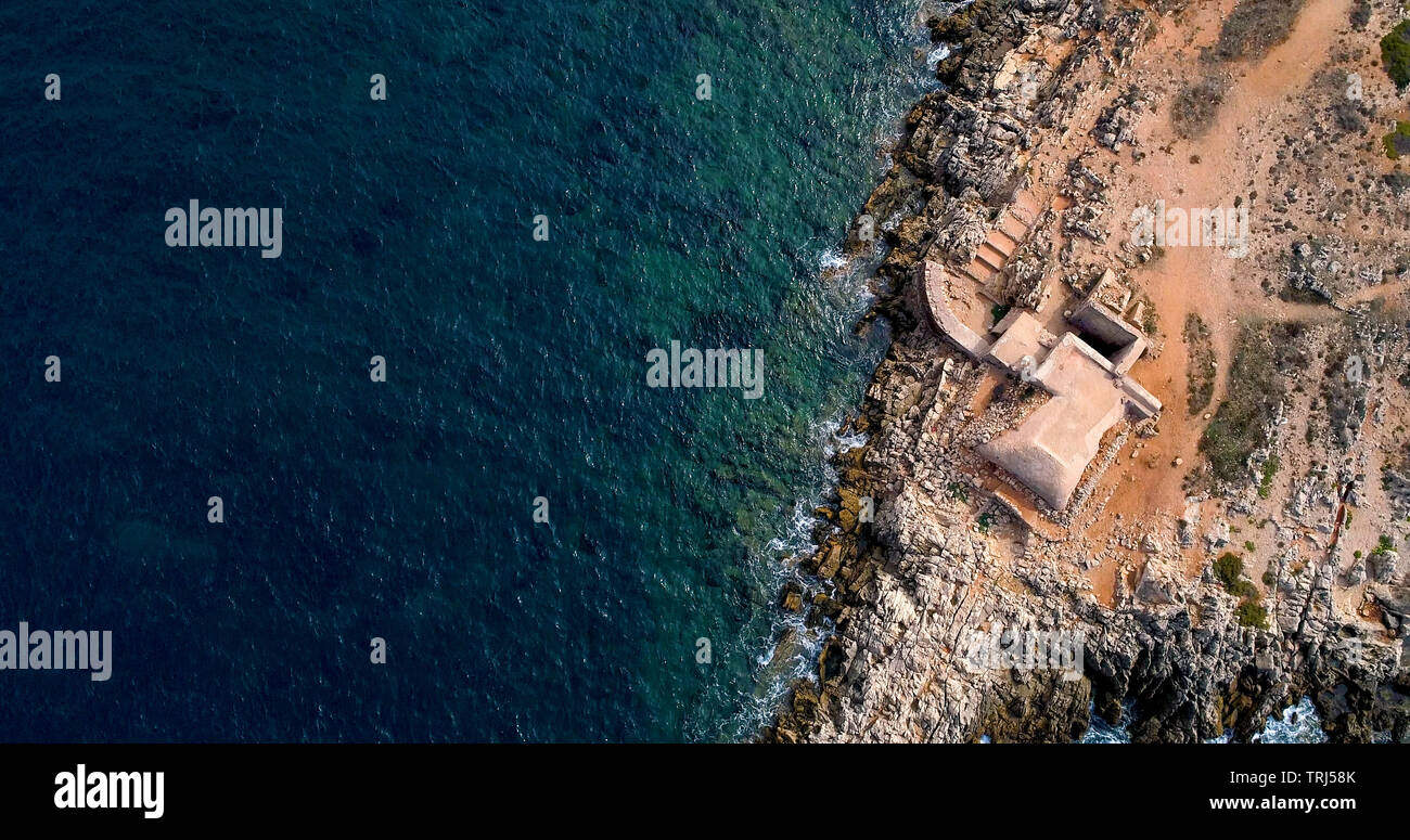 Aerial view of the Spanish coast Stock Photo - Alamy