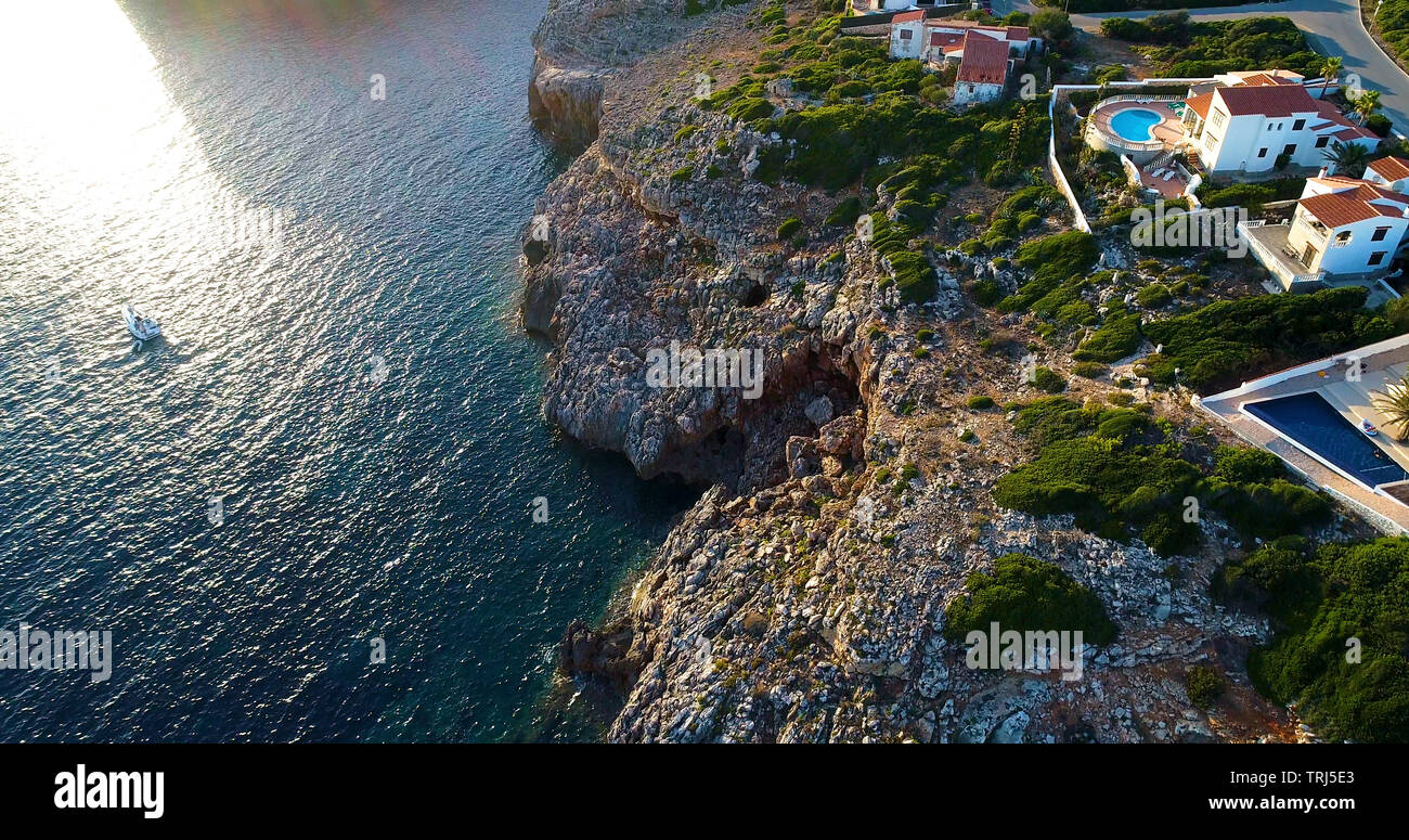 Aerial view of the Spanish coast, with luxury villa Stock Photo - Alamy