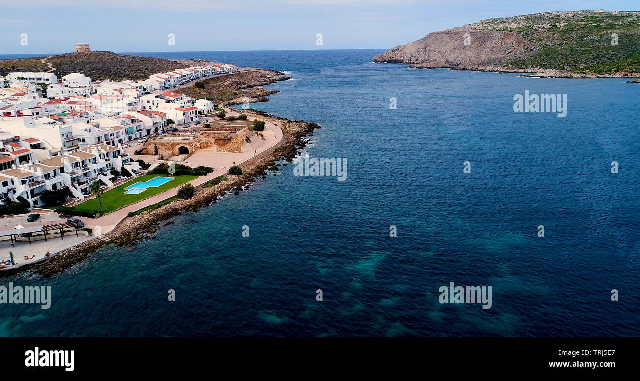 Aerial view of the Spanish coast, with luxury villa Stock Photo - Alamy