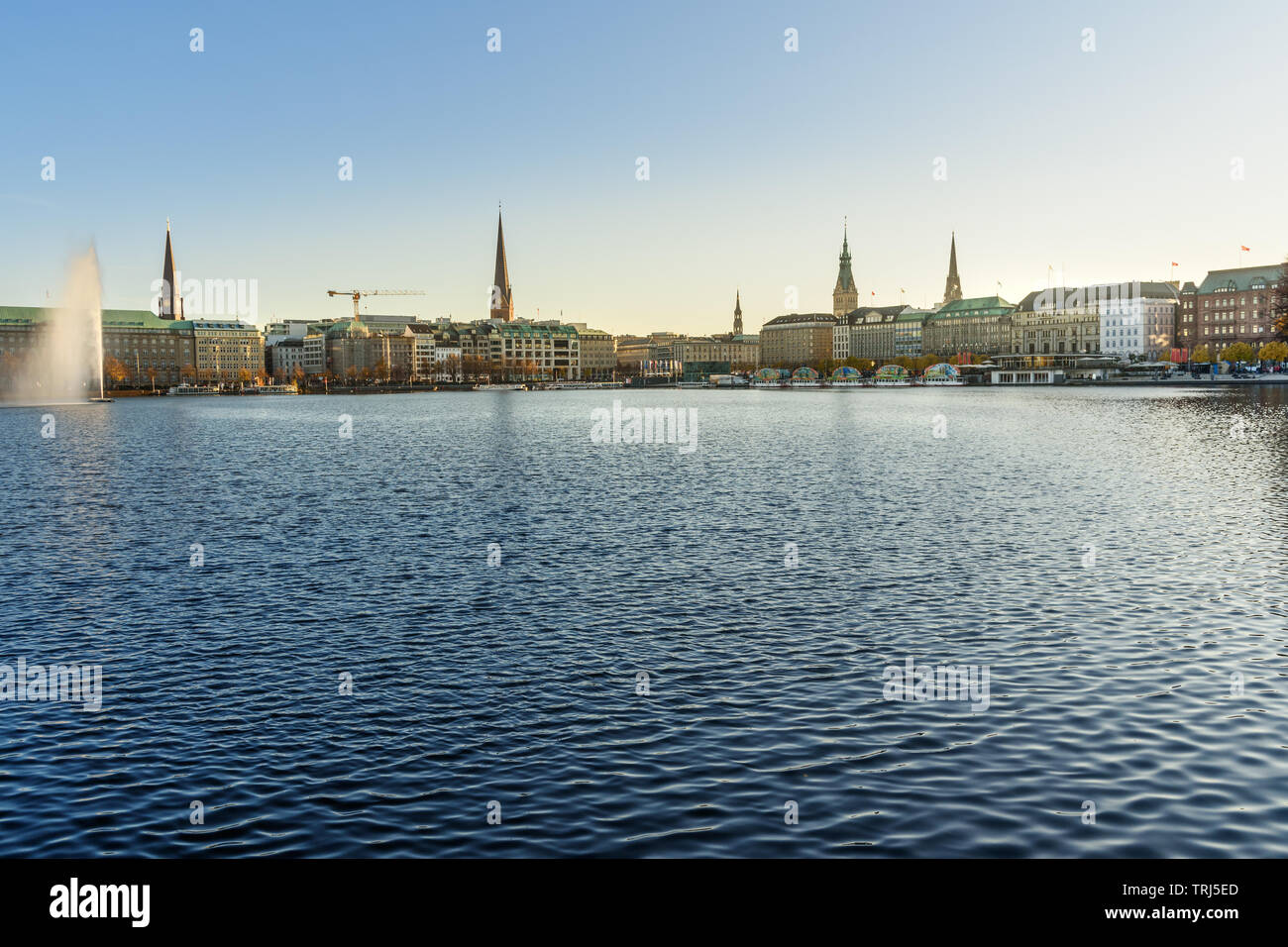 View of city hall lake alster hi-res stock photography and images - Alamy