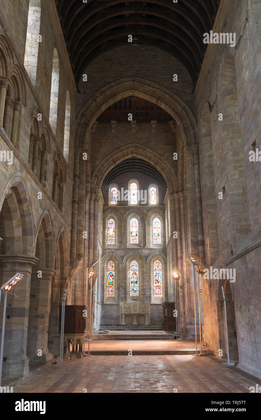 The nave of Brinkburn Priory church, Longframlington, Northumberland ...
