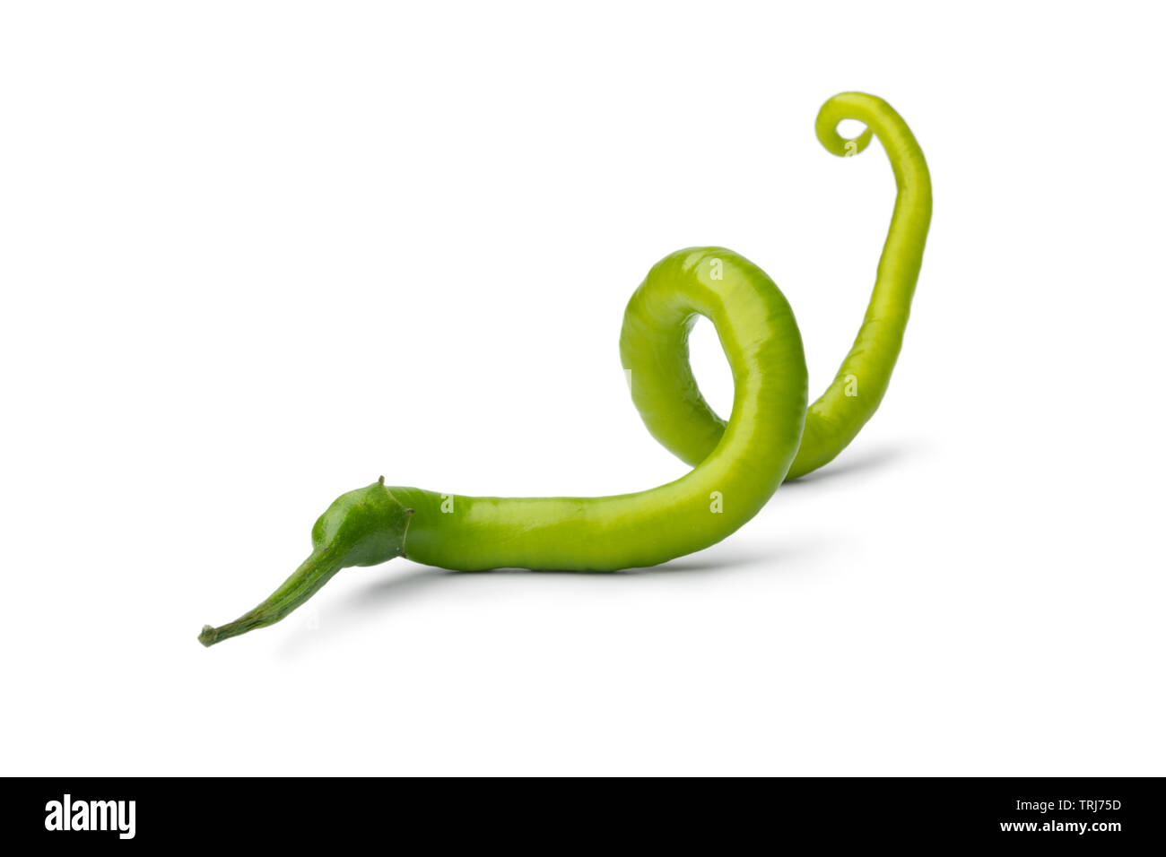 Singlefresh green sweet Turkish peppers isolated on white background ...